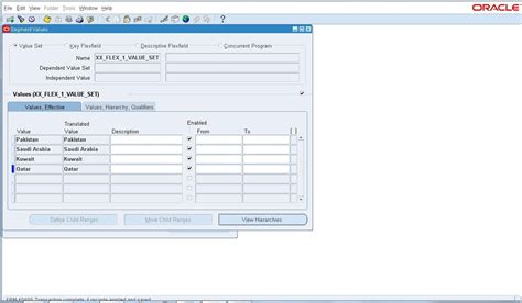 My Oracle World Using Flex In Value Sets In Oracle