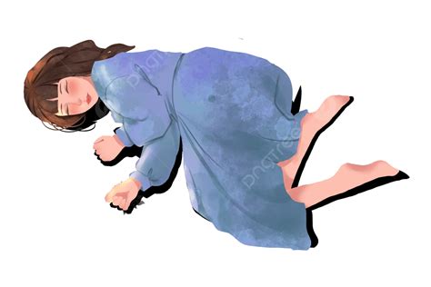 眠る女の子イラスト素材透過、pngフリー画像ダウンロード Pngtree