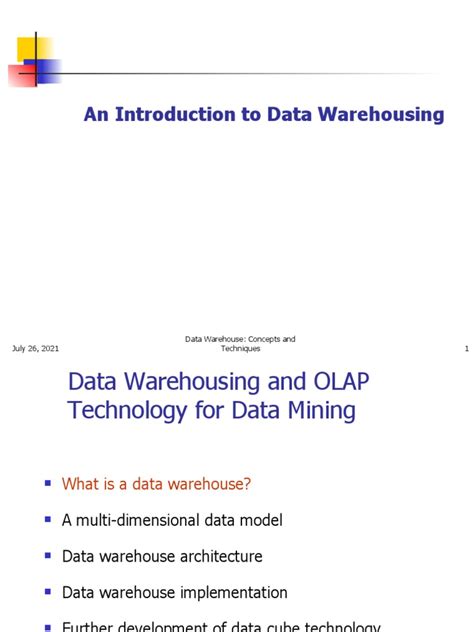 Unit 2 Datawarehouse Pdf Data Warehouse Databases