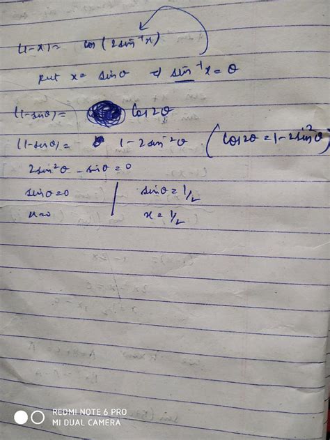 Find The Values Of X Which Satisfy The Equationn Sin { 1 } X