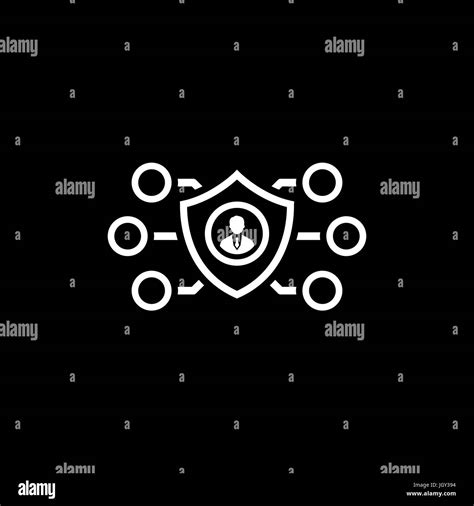 Secured Access Icon Flat Design Stock Vector Image And Art Alamy