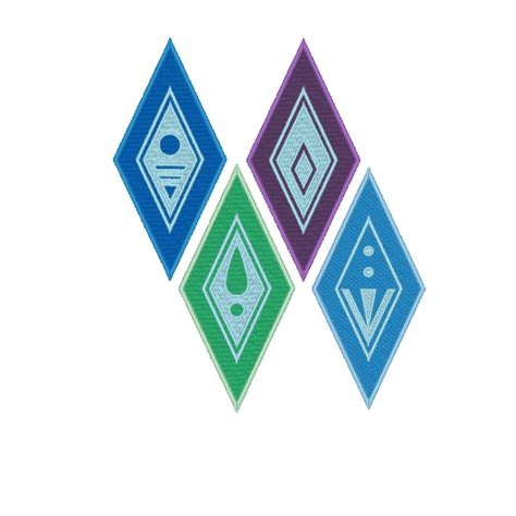 Elemental Symbols Pack Frozen 2 Patch Design For Machine Embroidery Etsy