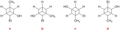 Solved Which Of The Newman Structures Below Represents This