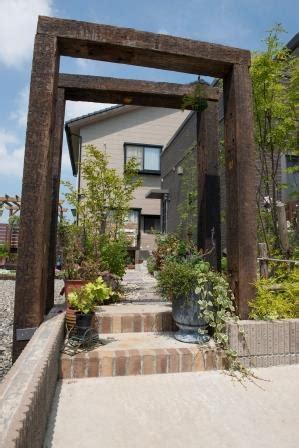 福井 福井市 枕木 ゲート 外構・エクステリアのことならリバーフォレストへ！ガーデニング 外構工事 お庭をお考えの方！
