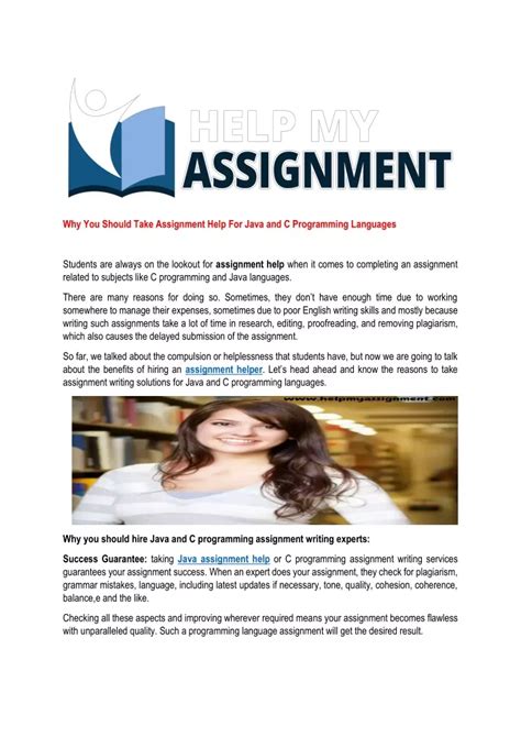 Ppt Why You Should Take Assignment Help For Java And C Programming Languages Powerpoint