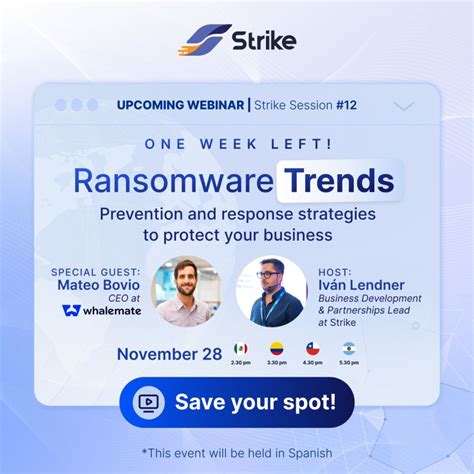 Strike On Linkedin Webinar Ransomware Cybersecurity Strike