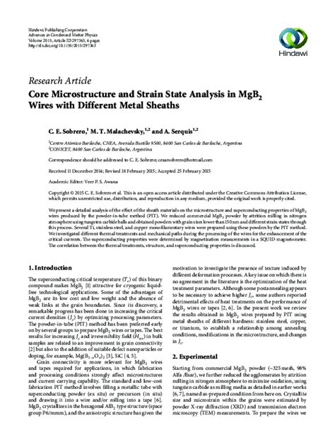 Pdf Core Microstructure And Strain State Analysis In Mgb2wires With