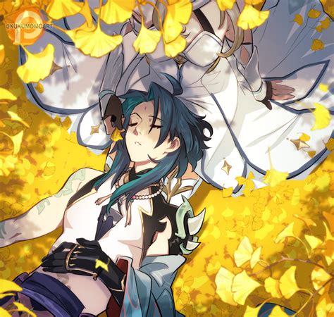 Lumine And Xiao Genshin Impact Drawn By Kukumomo Danbooru