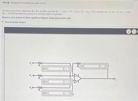 Solved Part A Calculating The Output Voltage Of A Summ