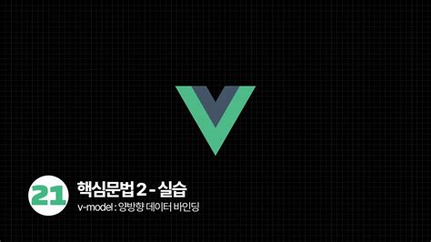 vue js tutorial 양방향 데이터 바인딩 v model youtube