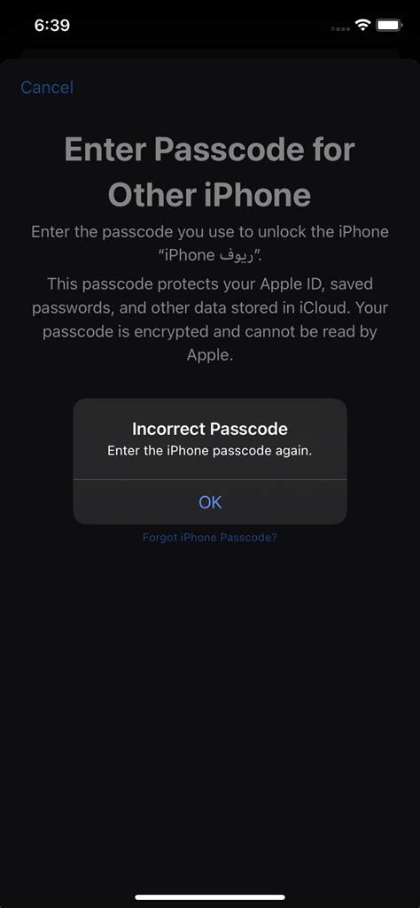 Incorrect Passcode Apple Community
