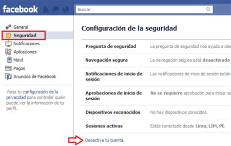 Cómo Desactivar Mi Cuenta De Facebook