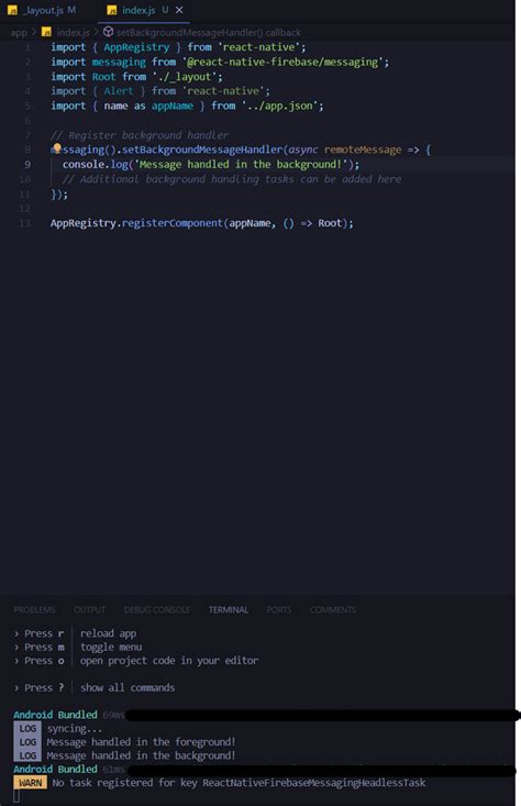 background notifications behave weird r reactnative