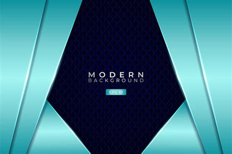 현대 기술 배경 프리미엄 미래 3d 겹치는 대각선 레이어 빛나는 빛 블루 헥사곤 3차원 형태에 대한 스톡 벡터 아트 및 기타 이미지 3차원 형태 개념 고급 Istock