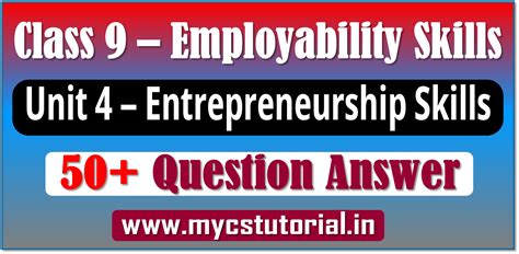 Class 9 Employability Skills Unit 2 Self Management Skills MCQ S Page 2 Of 2 MyCSTutorial