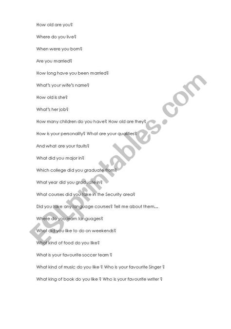 Student Interview Worksheet