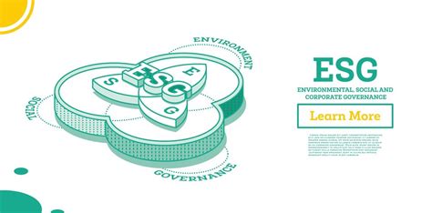 환경 사회 및 거버넌스 인포그래픽 요소의 Esg 개념 프리미엄 벡터