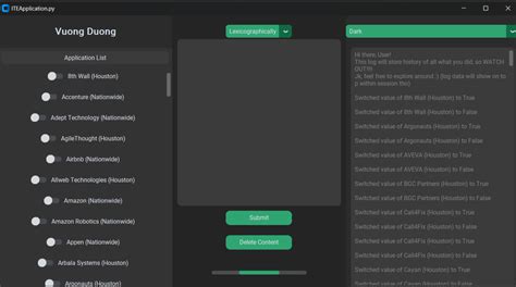 Tracking Interview Applications · Tomschimansky Customtkinter