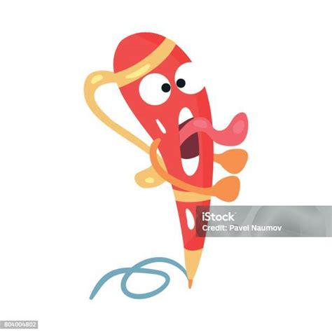 귀여운 빨간 두려워 만화 Humanized 펜 문자 공포 벡터 일러스트 레이 션과 떨림 귀여운에 대한 스톡 벡터 아트 및 기타 이미지 귀여운 독일 만화 Istock