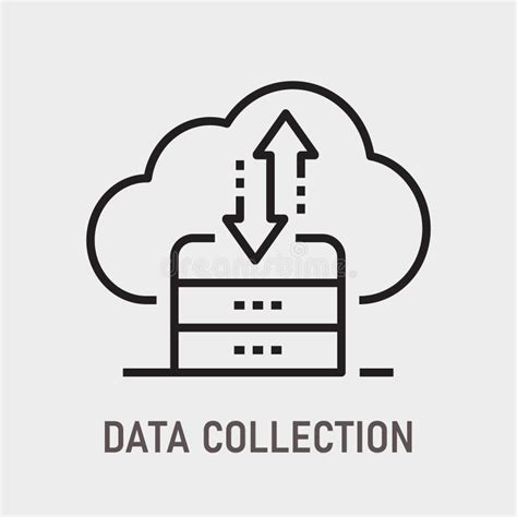 Data Collection Icon On White Background Vector Illustration Stock