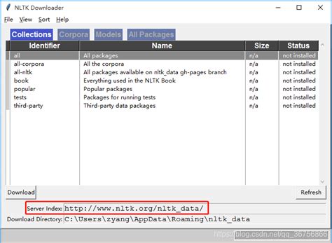 Nltk语料库nltkdownload安装失败及下载很慢的解决方法 Csdn博客