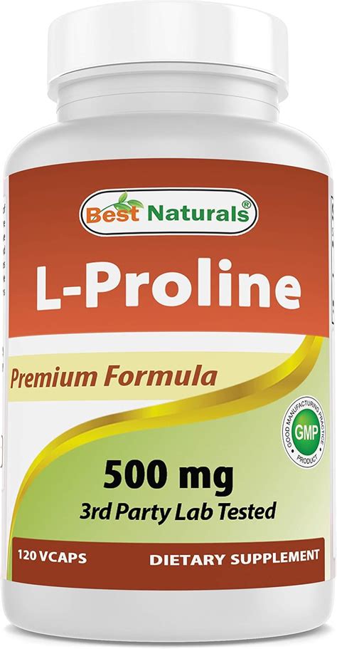 Best Naturals L Proline Amino Acid Dietary Supplement 500
