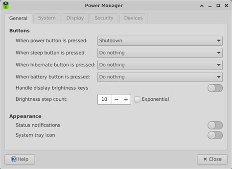 Xfcexfce4 Power Managerpreferences Xfce Docs