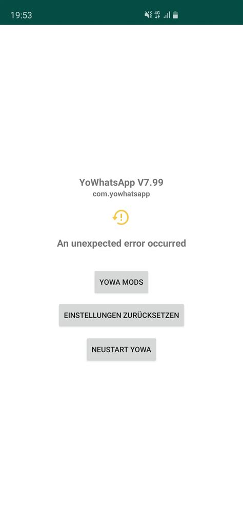 An Unexpected Error Occurred Any Fixes Ryowhatsapp