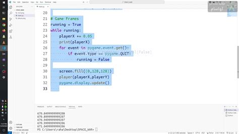 آموزش بازیسازی با پایتون و کتابخانه Pygame جلسه 5 نماشا