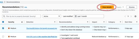 查看 Amazon Rds 建议 Amazon Relational Database Service
