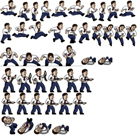 Иллюстрация Спрайты персонажа в стиле 2d Game Dev персонажи