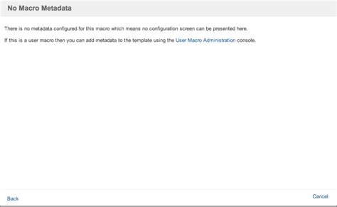 No Macro Metadata Errors Confluence Atlassian Support