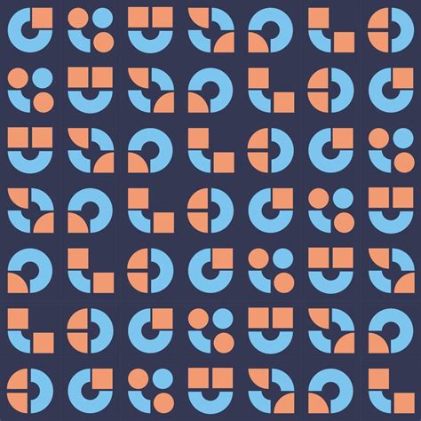 Blue Pink Abstract Geometric Pattern Background Colorful Vector Circle Triangle And Square