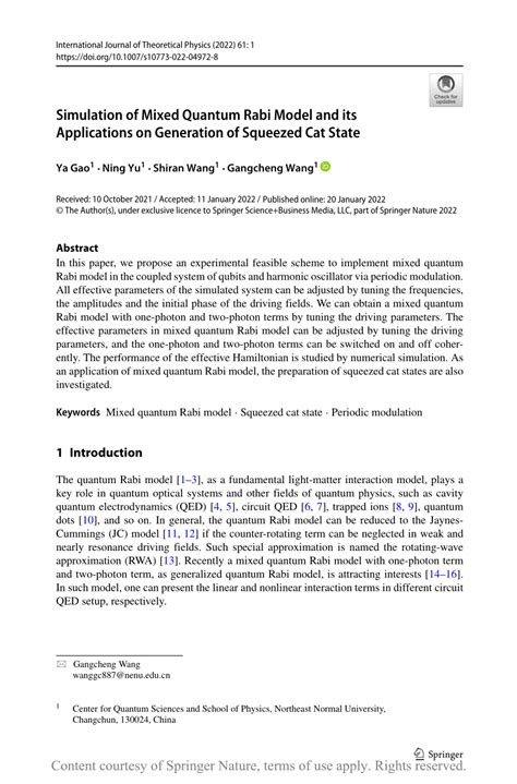 Simulation Of Mixed Quantum Rabi Model And Its Applications On Generation Of Squeezed Cat State