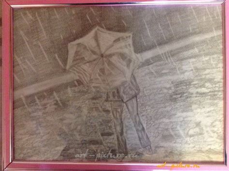 Купить картину Дождь карандаш Художник Зорина Олеся Продажа картины Аукцион антиквариата