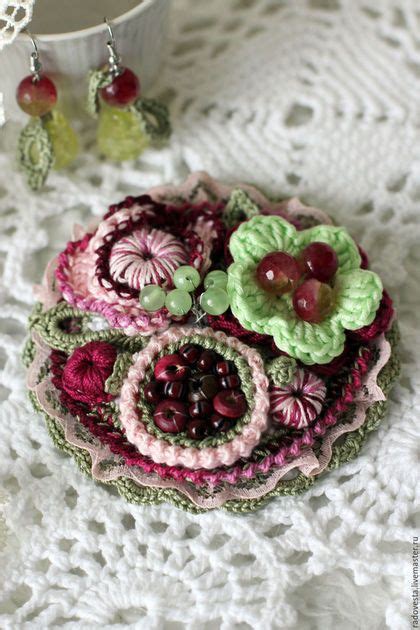 Фруктовая корзинка брошь сережки в интернет магазине на Ярмарке Мастеров Чебоксары