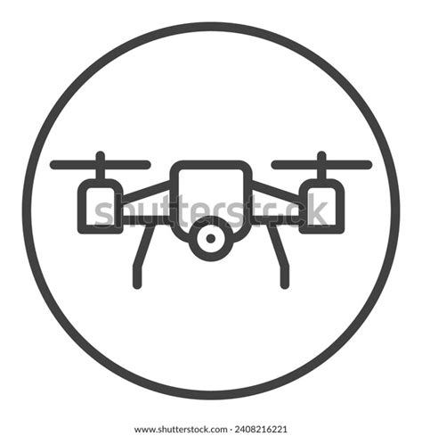 Drone Inside Circle Vector Quadrotor Concept Stock Vector Royalty Free 2408216221 Shutterstock