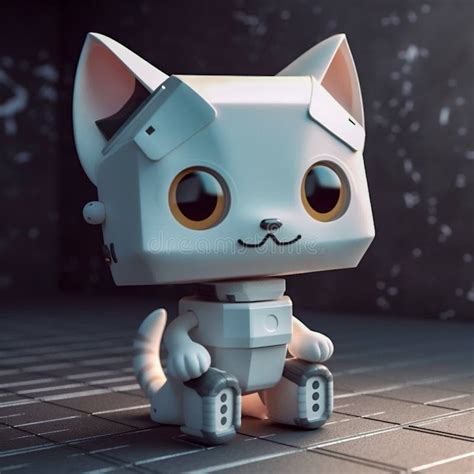 Happy Robotic Kitten Stock Illustrations 63 Happy Robotic Kitten