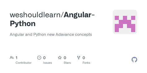 Github Weshouldlearn Angular Python Angular And Python New Adavance Concepts