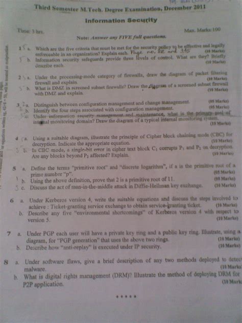Mtechcse 2011 12 Mtech Cse Question Papers