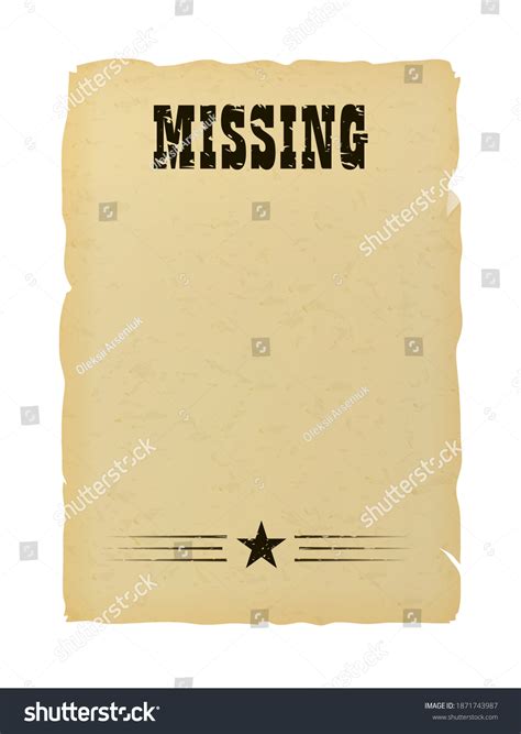 Blank Missing Poster