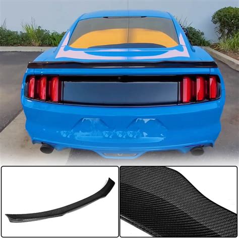 Ford Mustang Carbon Fiber Rear Trunk Spoiler Wing Lip Exterior Mods