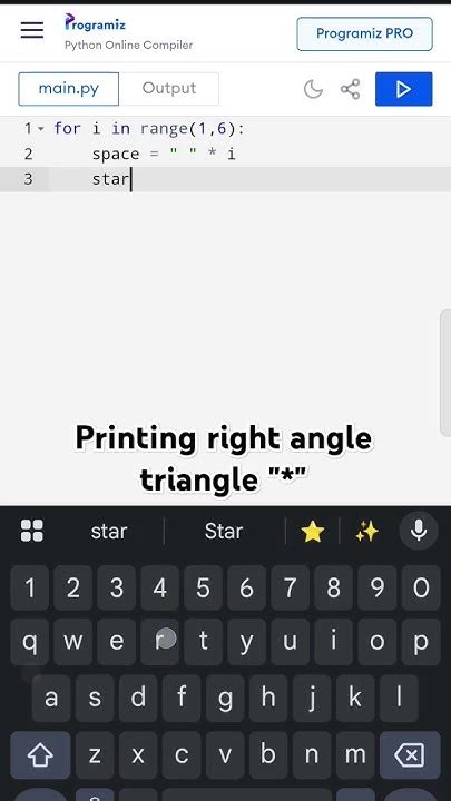 Printing Right Angle Triangle Start Problem Python Problem 1