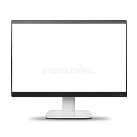 Modern Computer Monitor With Thin Bezels On A White Background Stock Image Illustration Of