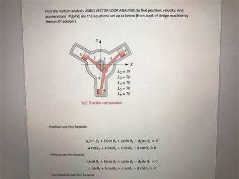 Find The Motion Analysis Using Vector Loop Analysis