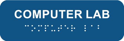 Computer Lab Sign With Braille Get 10 Off Now