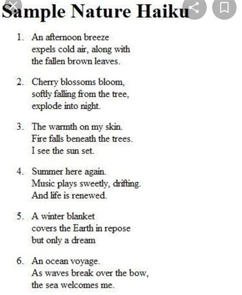 Haiku Examples 5 7 5