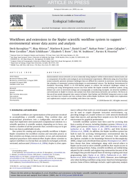 Pdf Workflows And Extensions To The Kepler Scientific Workflow System