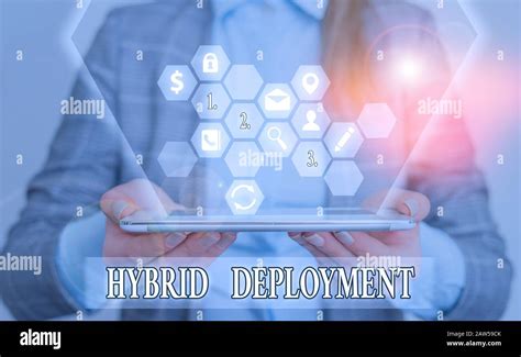Conceptual Hand Writing Showing Hybrid Deployment Concept Meaning A Combination Of Onpremises
