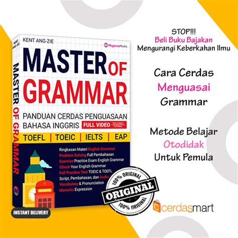 jual buku tes toefl toeic master of grammar bonus cd dan aplikasi